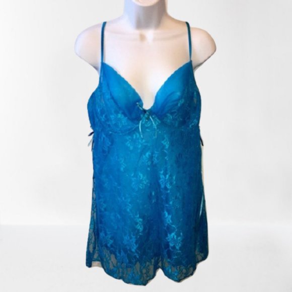 Mayeta | Intimates & Sleepwear | Mayeta Chemise Turquoise Lace Nightie ...